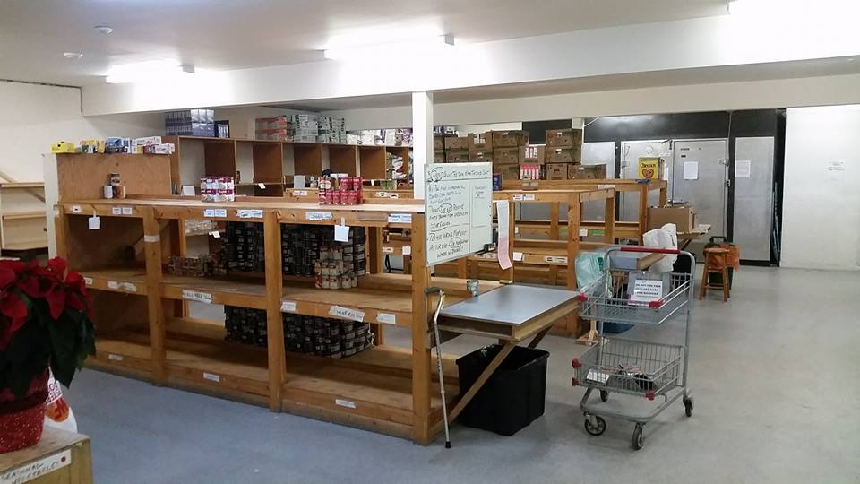 The Goldstream Food Bank shelves are extremely low on food