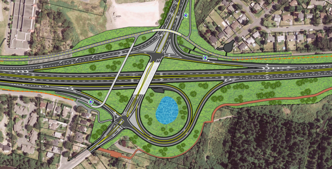 A new photo rendering of the McKenzie interchange was released