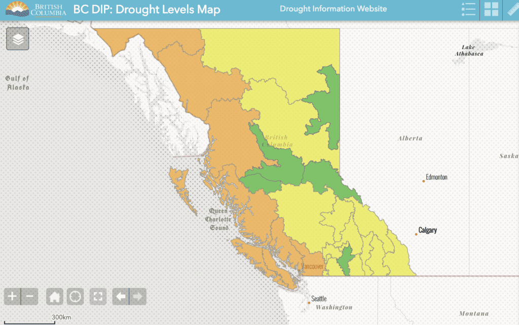 Vancouver Island is currently under drought advisory