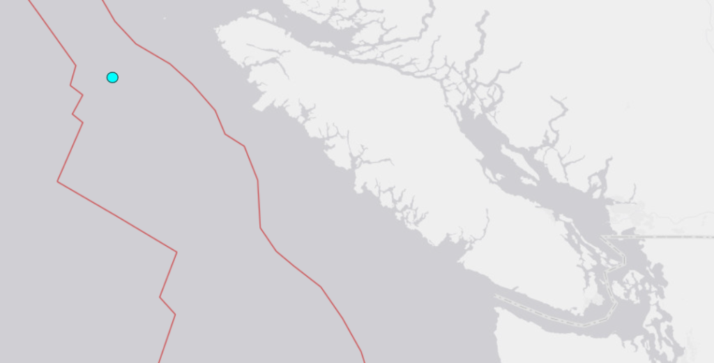 Magnitude 4.6 earthquake strikes off Vancouver Island