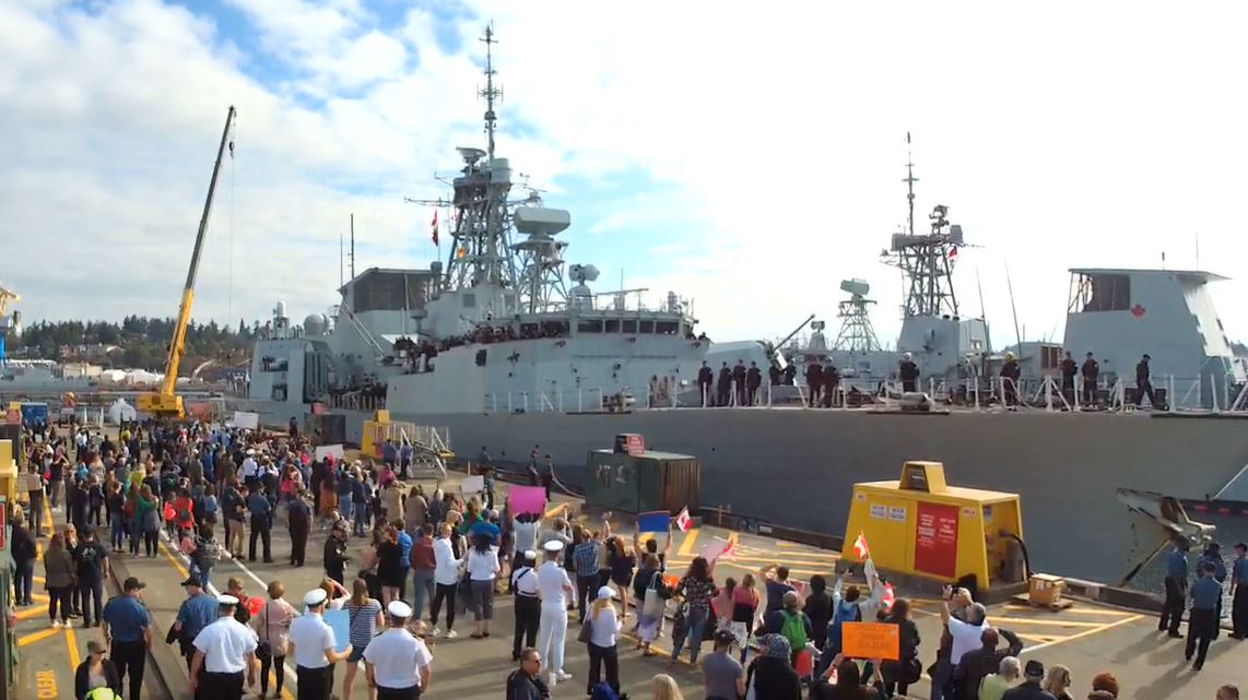 Esquimalt-based HMCS Regina returns to Vancouver Island after six ...