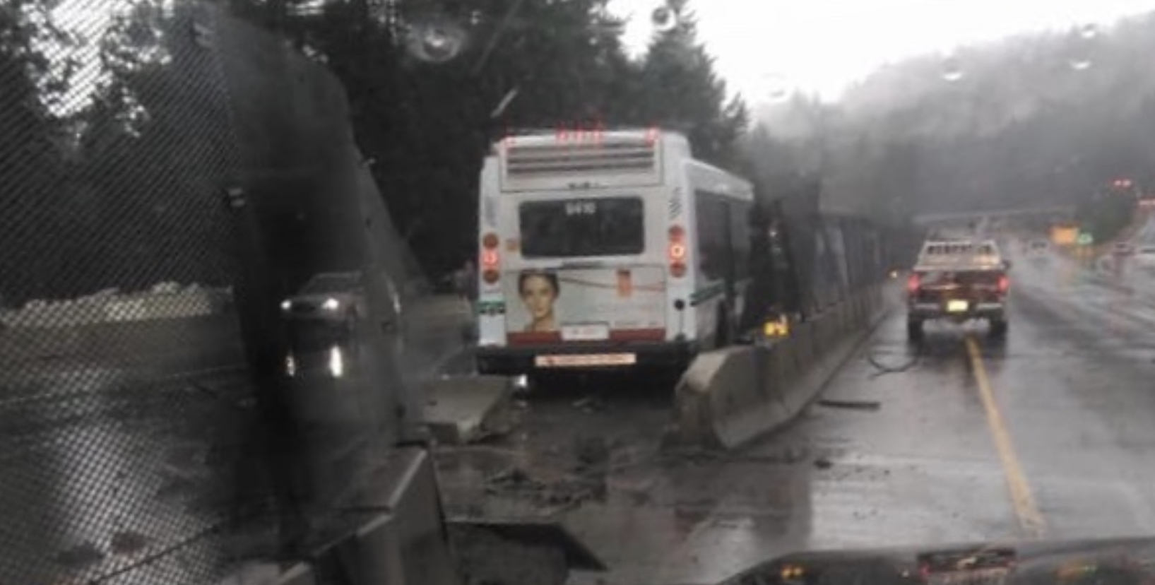 Police say BC Transit bus crashed through Trans Canada highway median ...