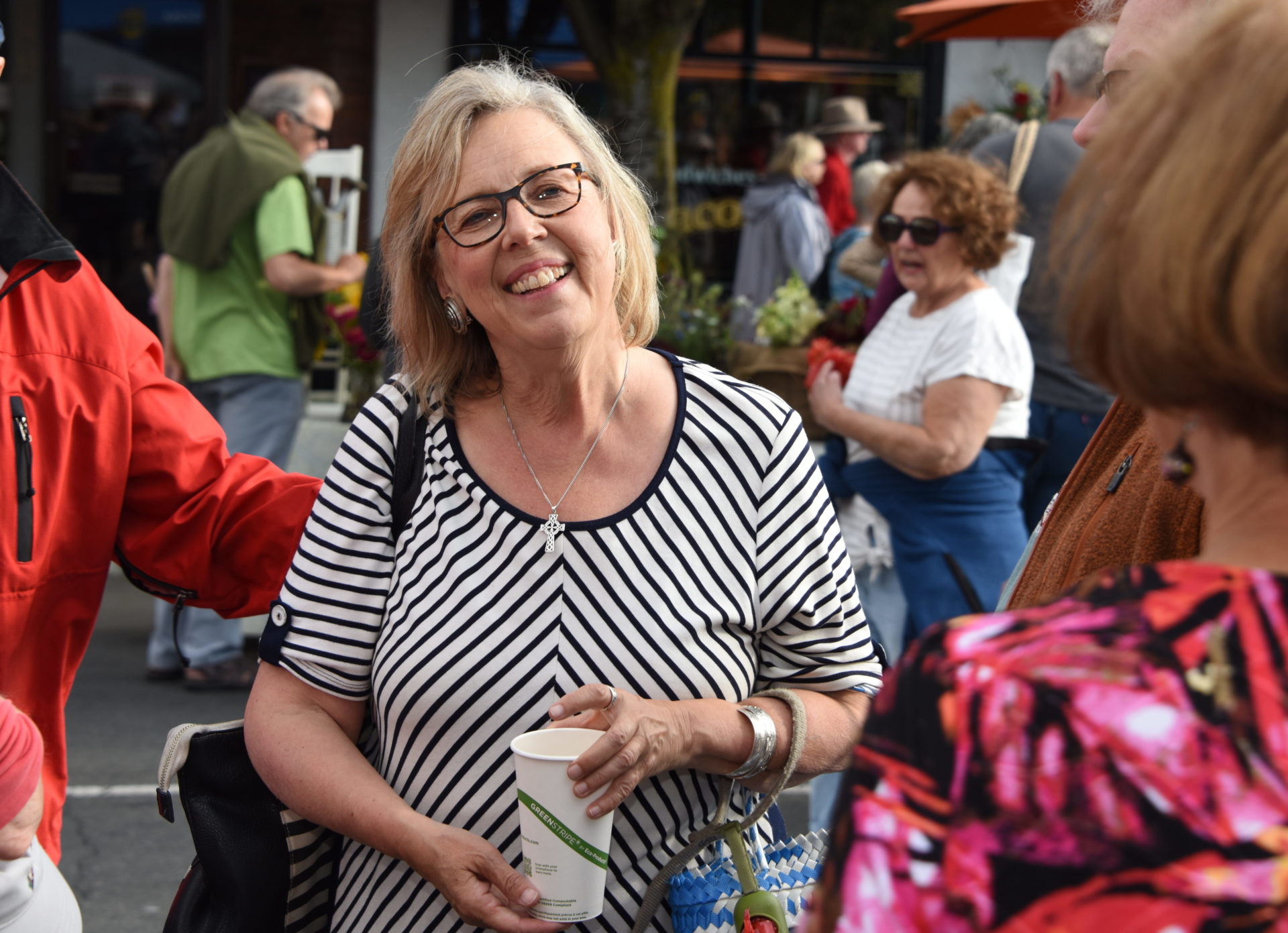 Saanich Green Party leader Elizabeth May pictured holding photoshopped ...
