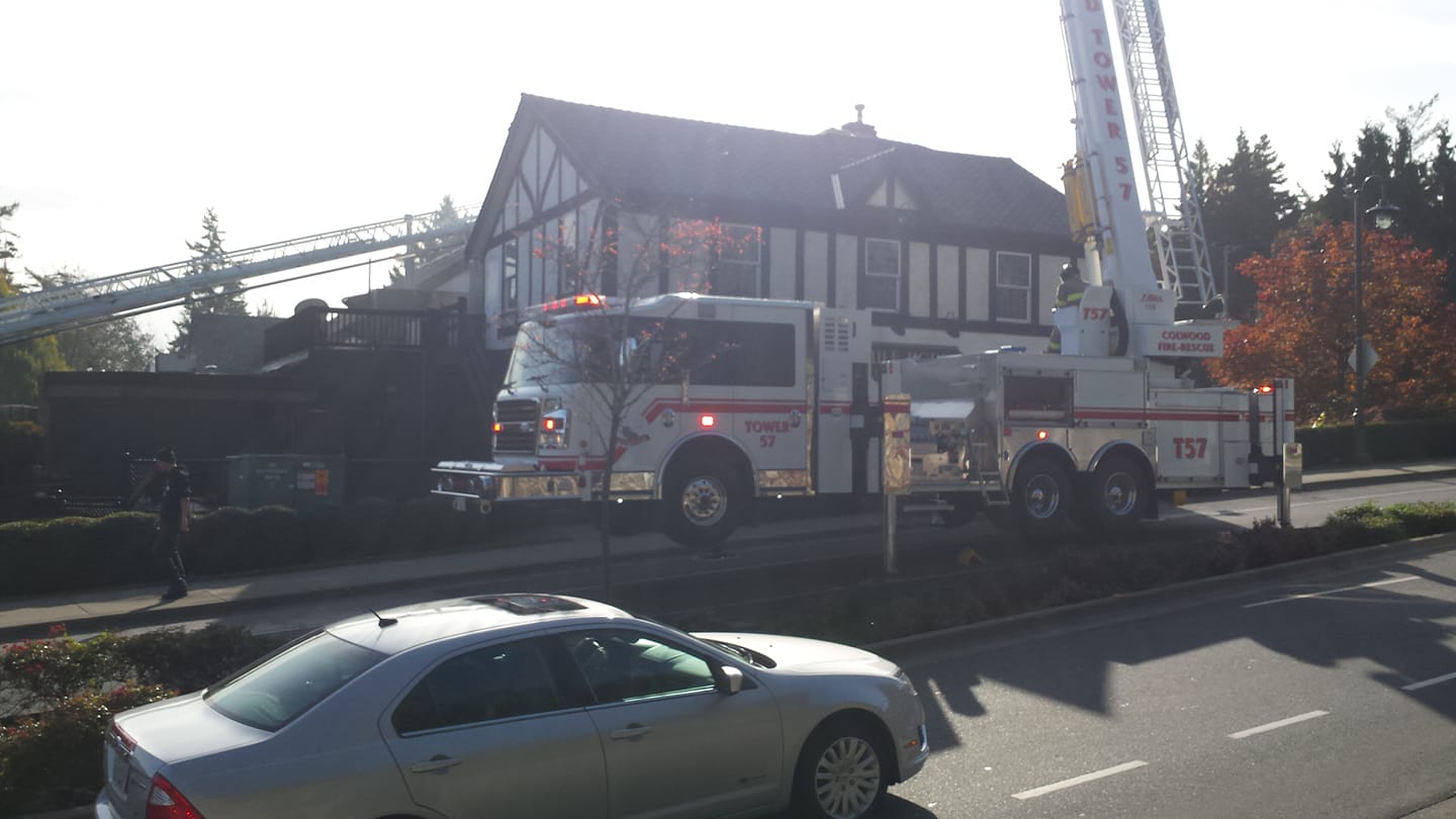 Emergency crews responding to structure fire at Four Mile Pub in View Royal
