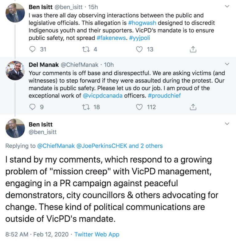 Victoria councillor Ben Isitt says "corporate media" is spreading false ...