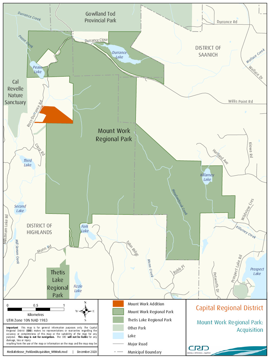 CRD expands Mount Work Regional Park with land acquisition