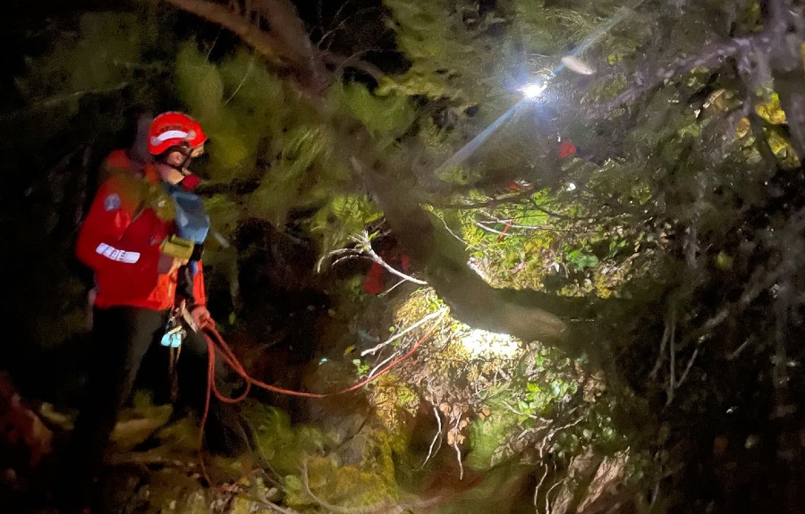 Nighttime operation saves hiker lost near Comox Lake