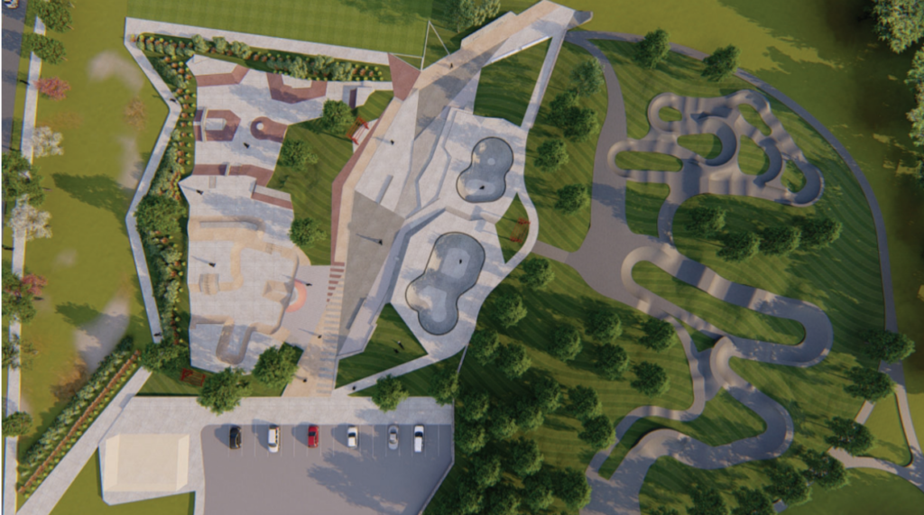 Construction officially begins on Topaz Park’s new skatepark and bike park