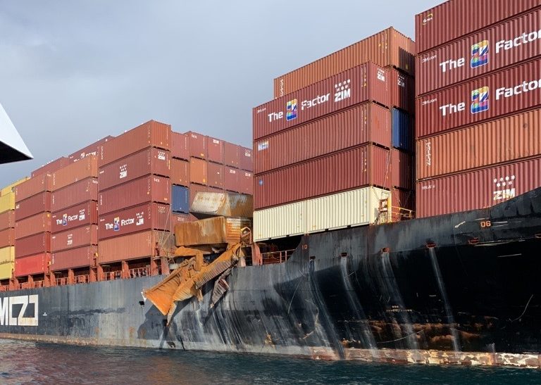 More than 100 cargo containers fell overboard off the coast of ...