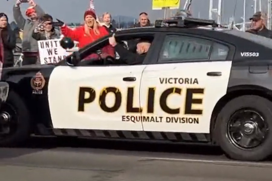 VicPD police chief responds to video of officer giving thumbs up to ...