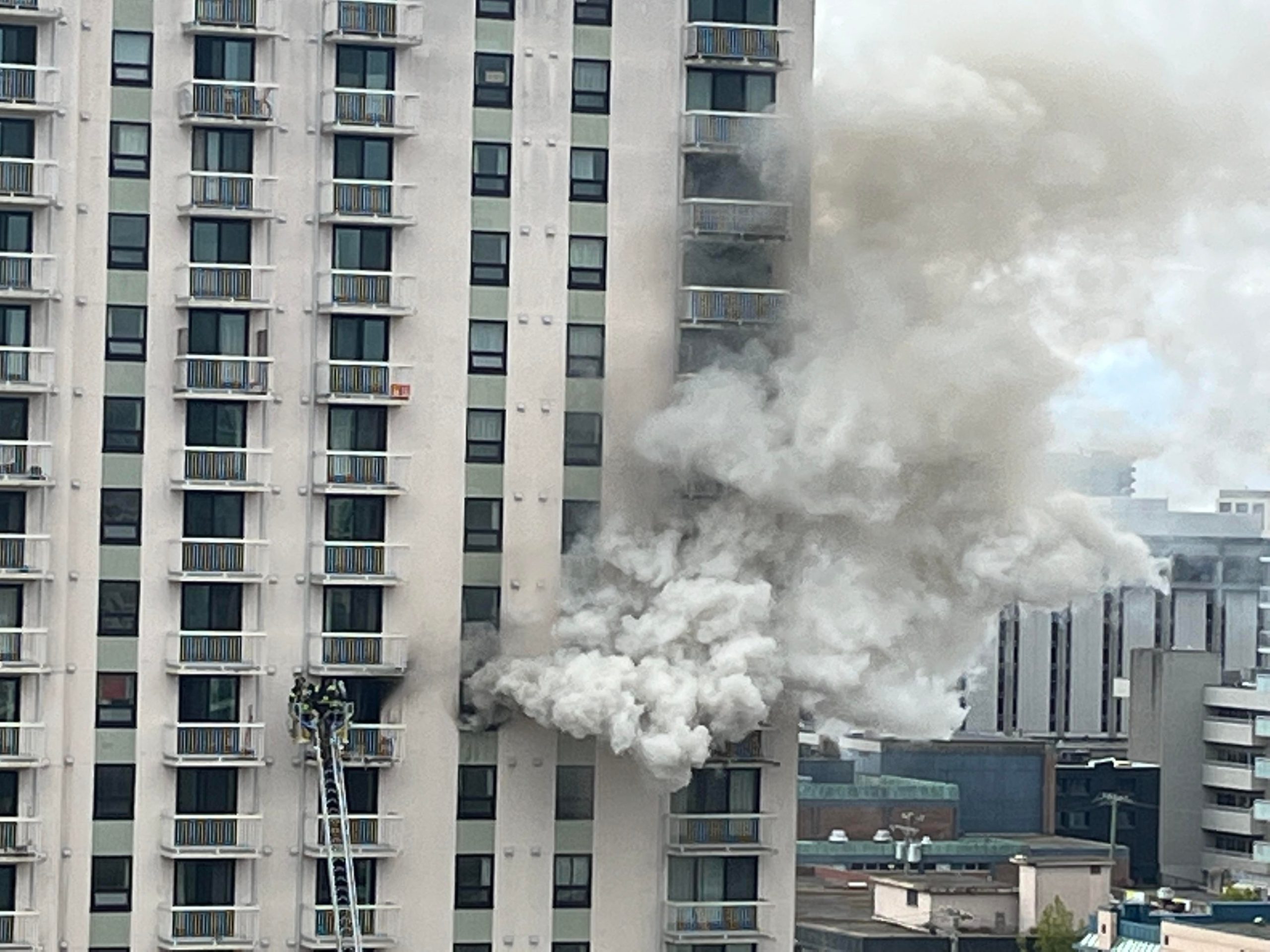 Firefighters rescue man from burning downtown Victoria apartment unit ...