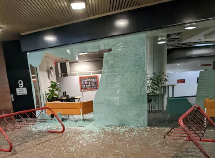 Downtown Victoria library has windows smashed multiple times in one week