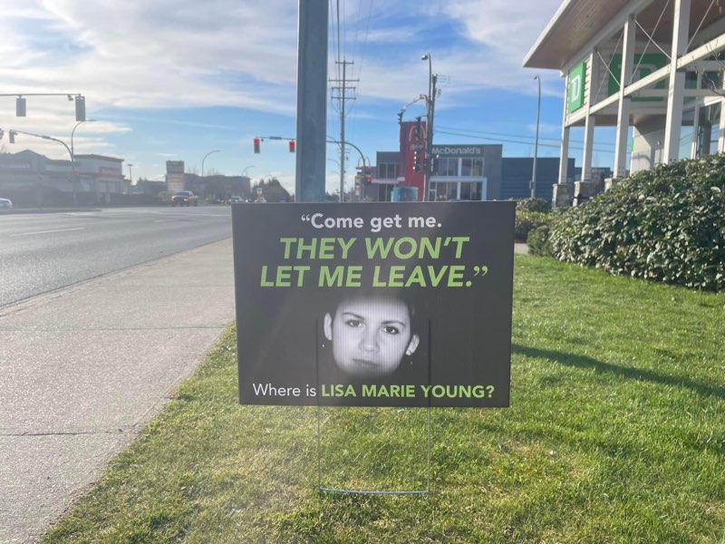 Nanaimo RCMP investigate Lisa Marie Young awareness signs going missing