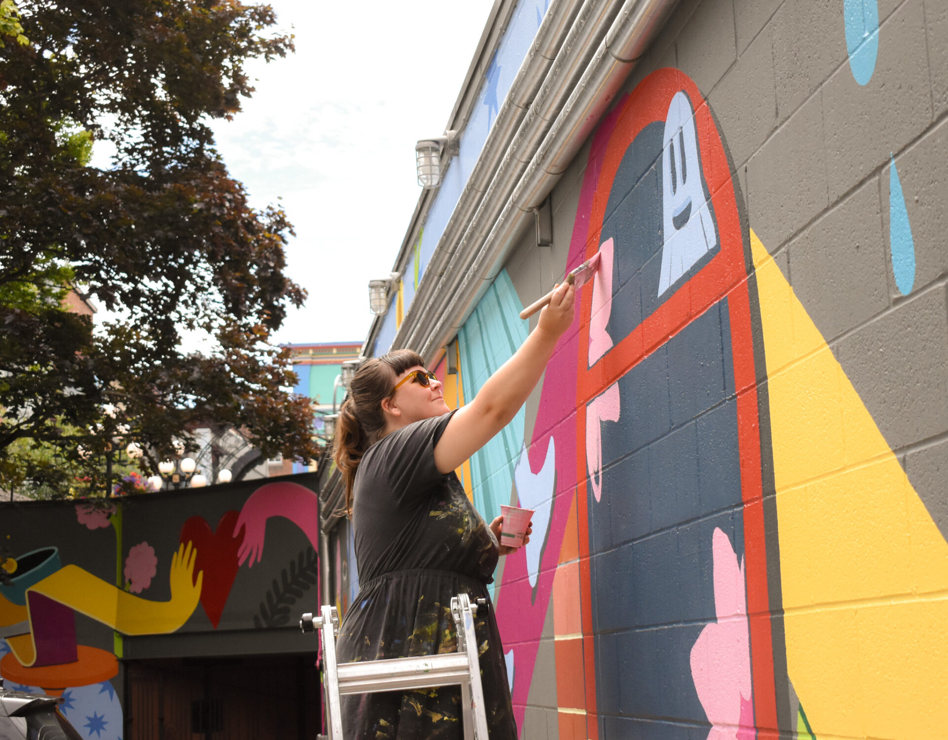 A burst of vibrancy: New downtown Victoria mural unveiled at historic ...