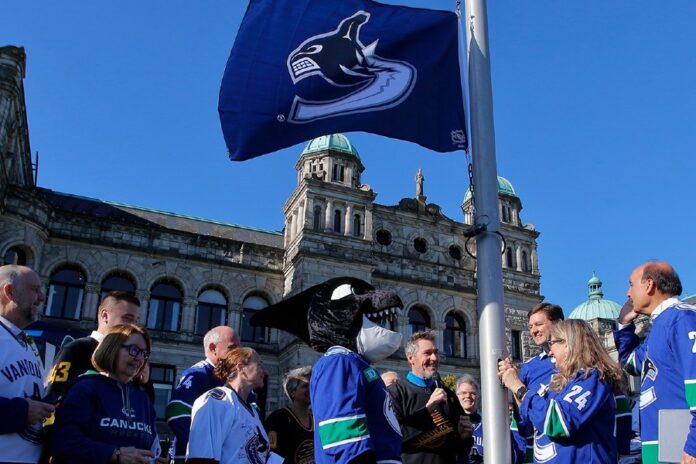 Vancouver Canucks raise flag at BC Legislature ahead of second round ...