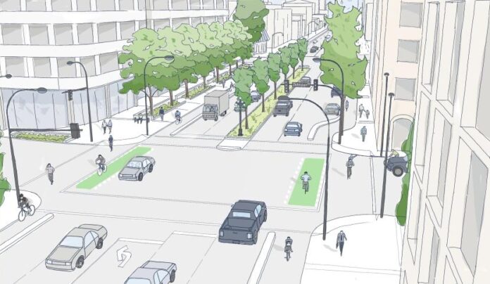 Victoria breaks ground on Blanshard Street bike lanes and upgrades this ...